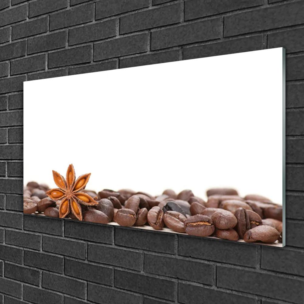 Obraz na skle Káva Zrnka Kuchyně 120x60 cm