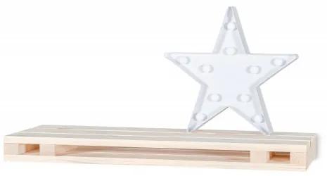 ČistéDřevo Dřevěná polička paleta - 60 x 23,5 x 5 cm