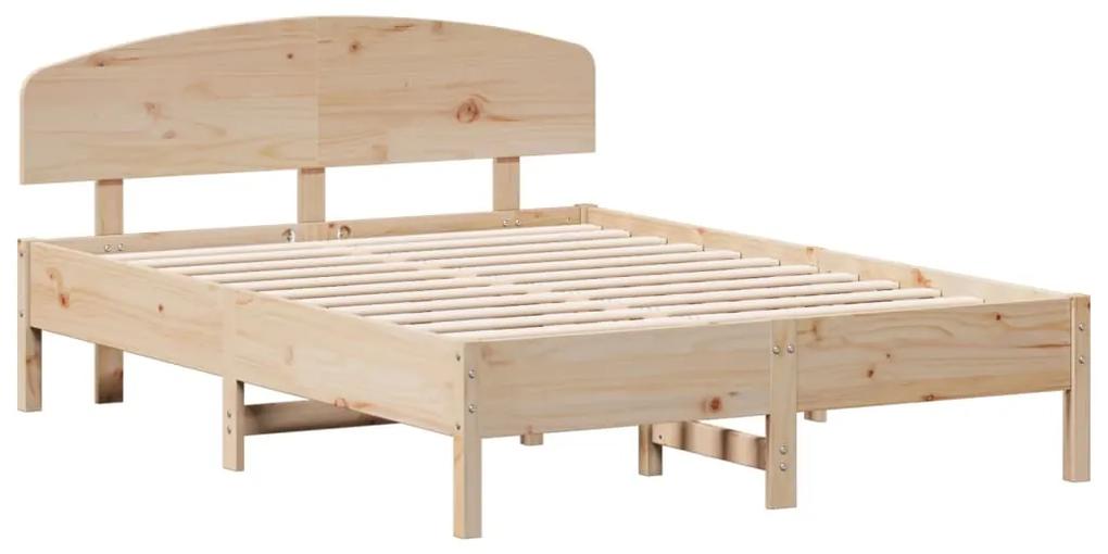 vidaXL Rám postele s čelem 135 x 190 cm masivní borovice