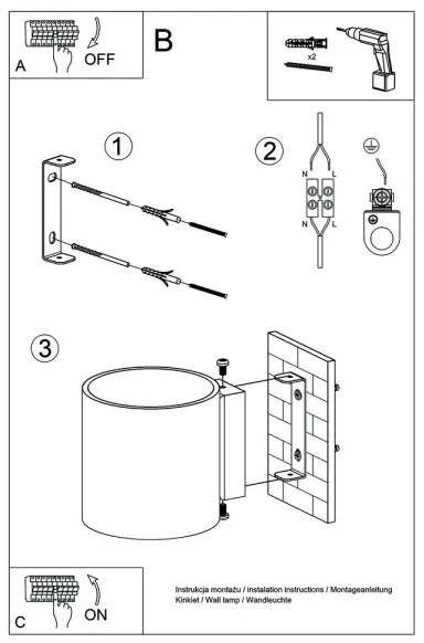 Sollux SL.0050 - Nástěnné svítidlo ORBIS 1 1xG9/40W/230V bílá