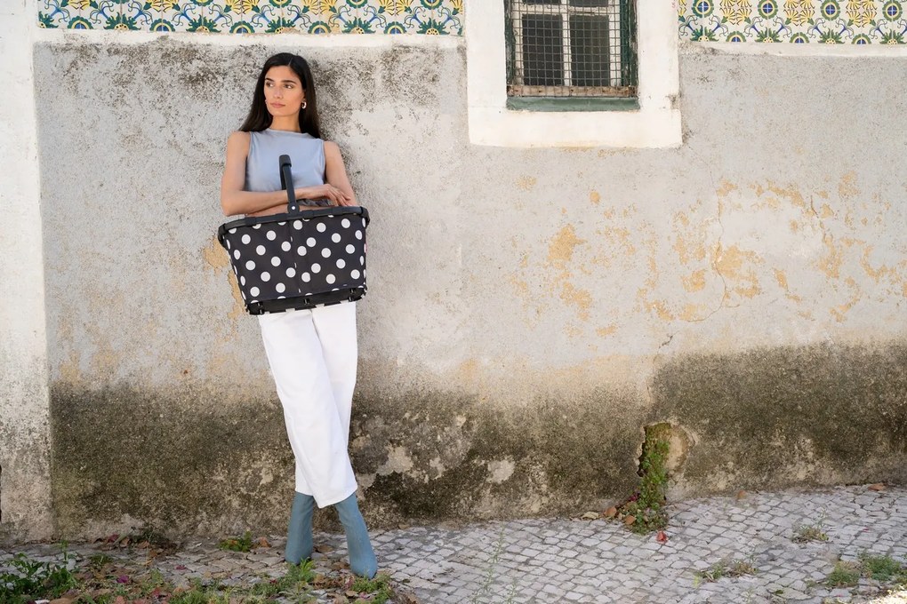 Nákupní košík Reisenthel Carrybag Frame Dots white