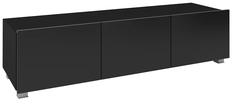 Obývací stěna CALABRINI c | 300 cm | 6 dílů X | černá lesk