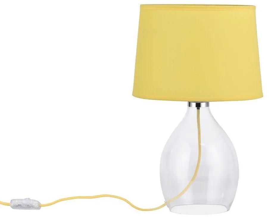 LD 11026-81 Stolní lampa ze skla ve tvaru vázy se žlutým stínítkem -  LEUCHTEN DIREKT | BIANO