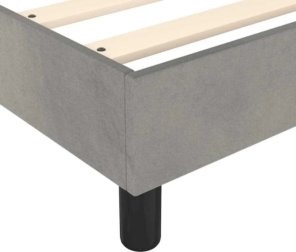 Rám postele s boxspringem světle šedá 90 x 190 cm samet 3120742