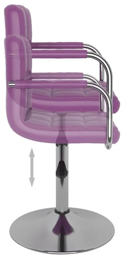 Petromila Otočné jídelní židle 4 ks fialové umělá kůže