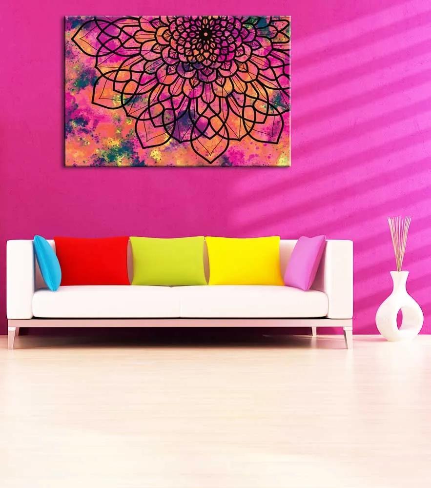 Malvis ® Obraz mandala barevná koláž Velikost (šířka x výška): 120x80 cm