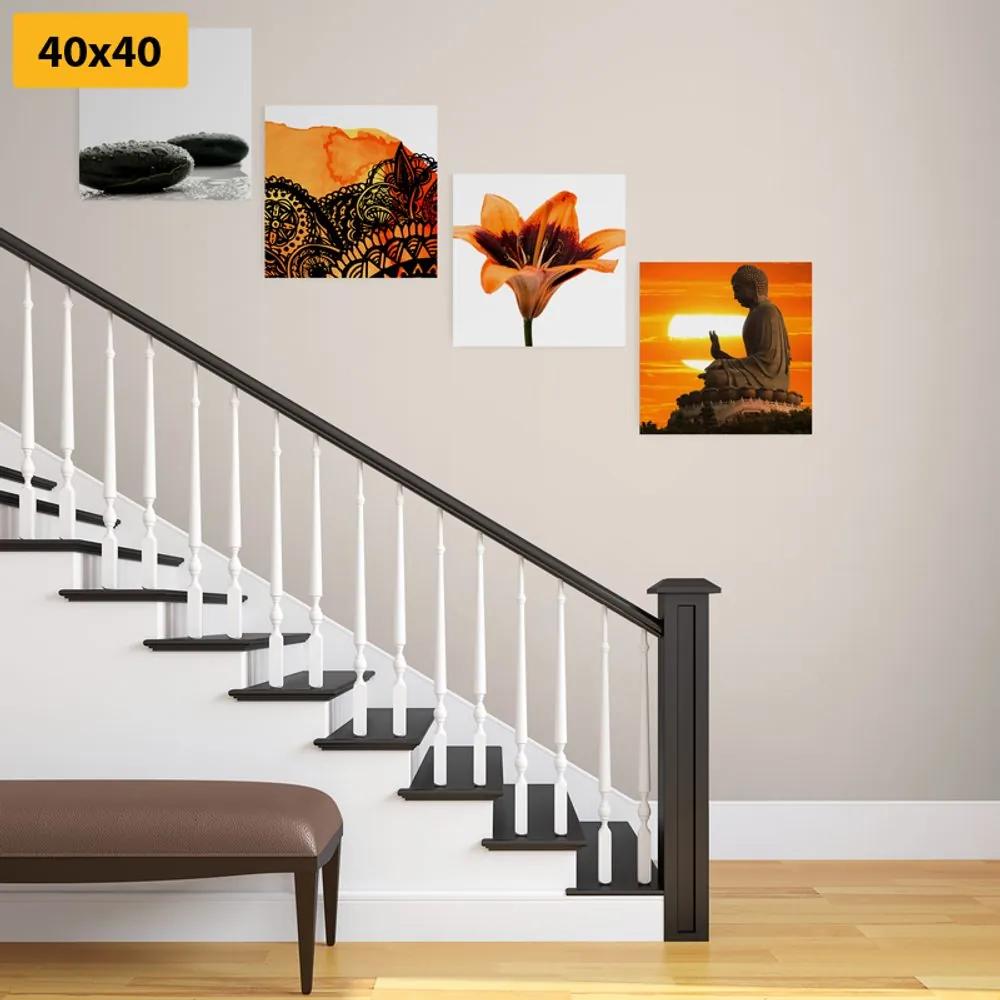 Set obrazů Feng Shui v jedinečném stylu Varianta: 4x 40x40