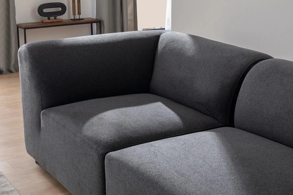 Hanah Home Rohová pohovka ALPHA antracitová pravá
