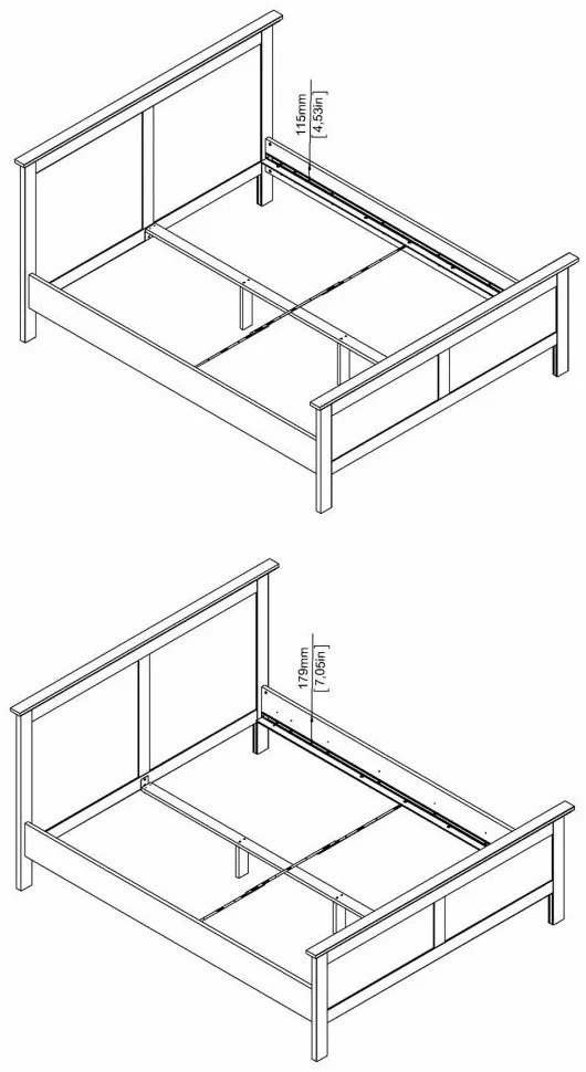 Tvilum Postel Provence 715 160x200 bílá