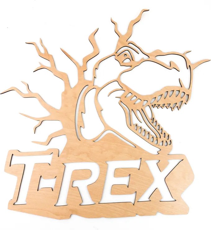 Dřevěná dekorace Dinosaurus T-REX
