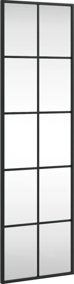 vidaXL Nástěnné zrcadlo černé 30 x 100 cm obdélník železo [358643]
