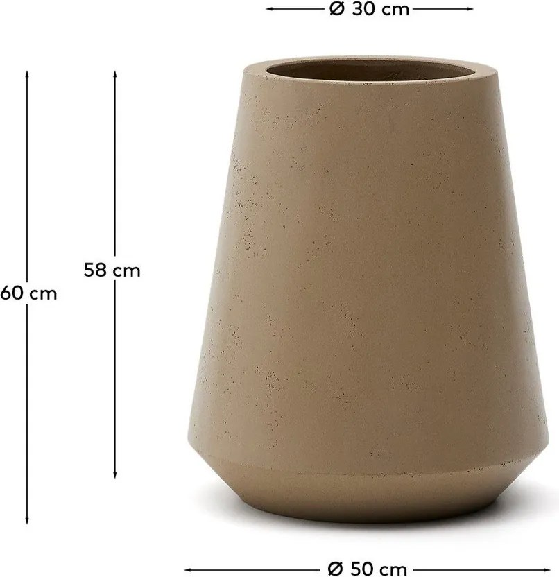 Betonový obal na květináč ø 50 cm Calun – Kave Home