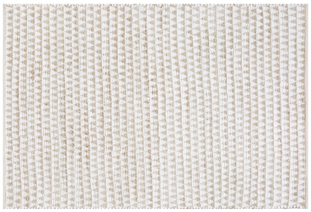 Béžový geometrický koberec 160x230 cm TUNCELI Beliani