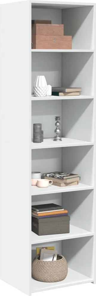 Skříň highboard bílá 50 x 41 x 185 cm kompozitní dřevo 3281680