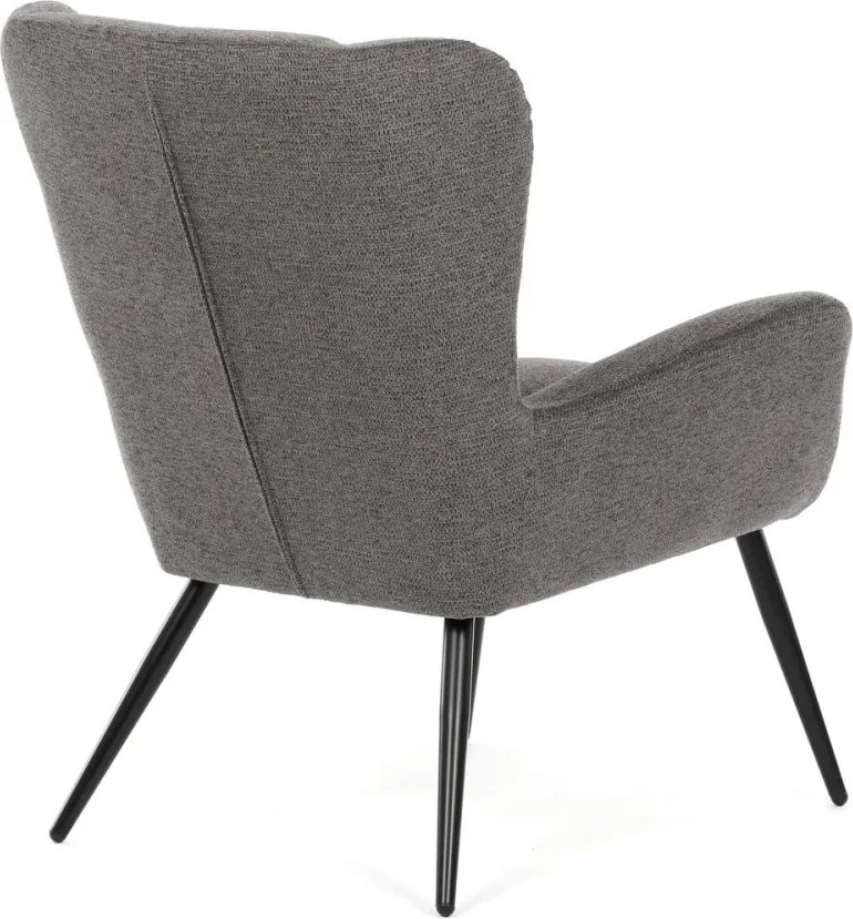 Křeslo ušák AK-H9206 GREY2, látka, šedá (74 x 86) cm