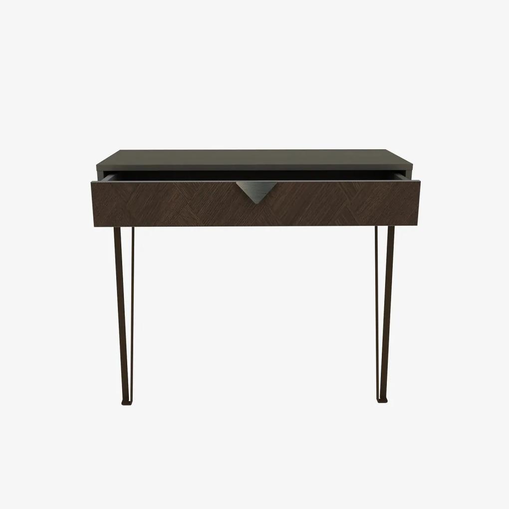 Konzolový stolek Linea 90 cm hnědý/šedý