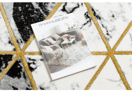 Dywany Luszczow Kusový koberec kulatý EMERALD EXCLUSIVE 1020 mramor, trojúhelníky černý / zlato Rozměr koberce: 160 cm KRUH
