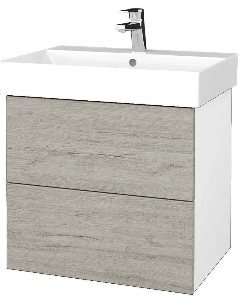 Dřevojas Koupelnová skříň VARIANTE SZZ2 60 Varianta: N01 Bílá lesk / N07 Stone
