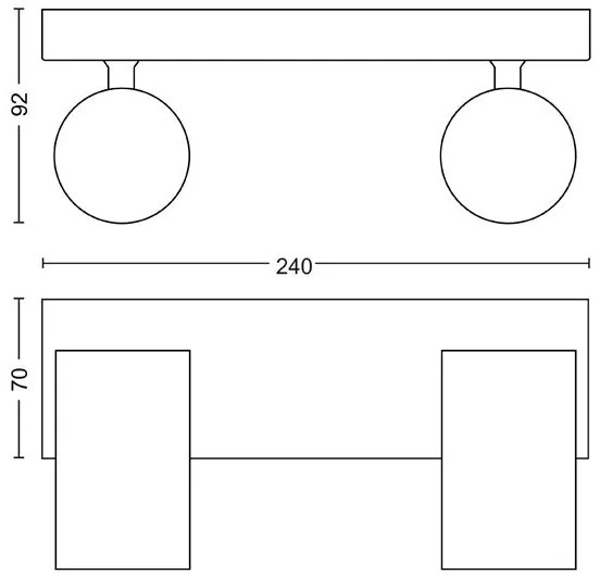Philips - Bodové svítidlo KOSIPO 2xGU10/5,5W/230V bílá