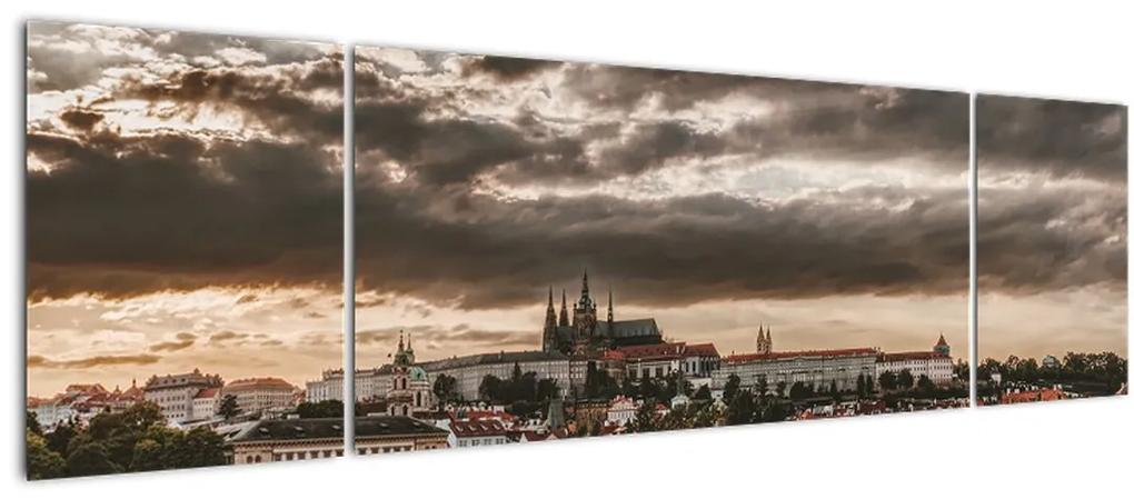 Obraz - zamračená Praha (170x50 cm)