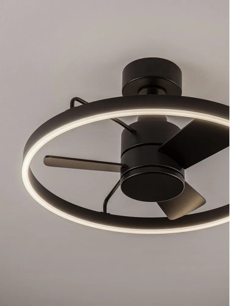 Matně černé kovové LED stmívatelné stropní svítidlo Lunair – Nova Luce