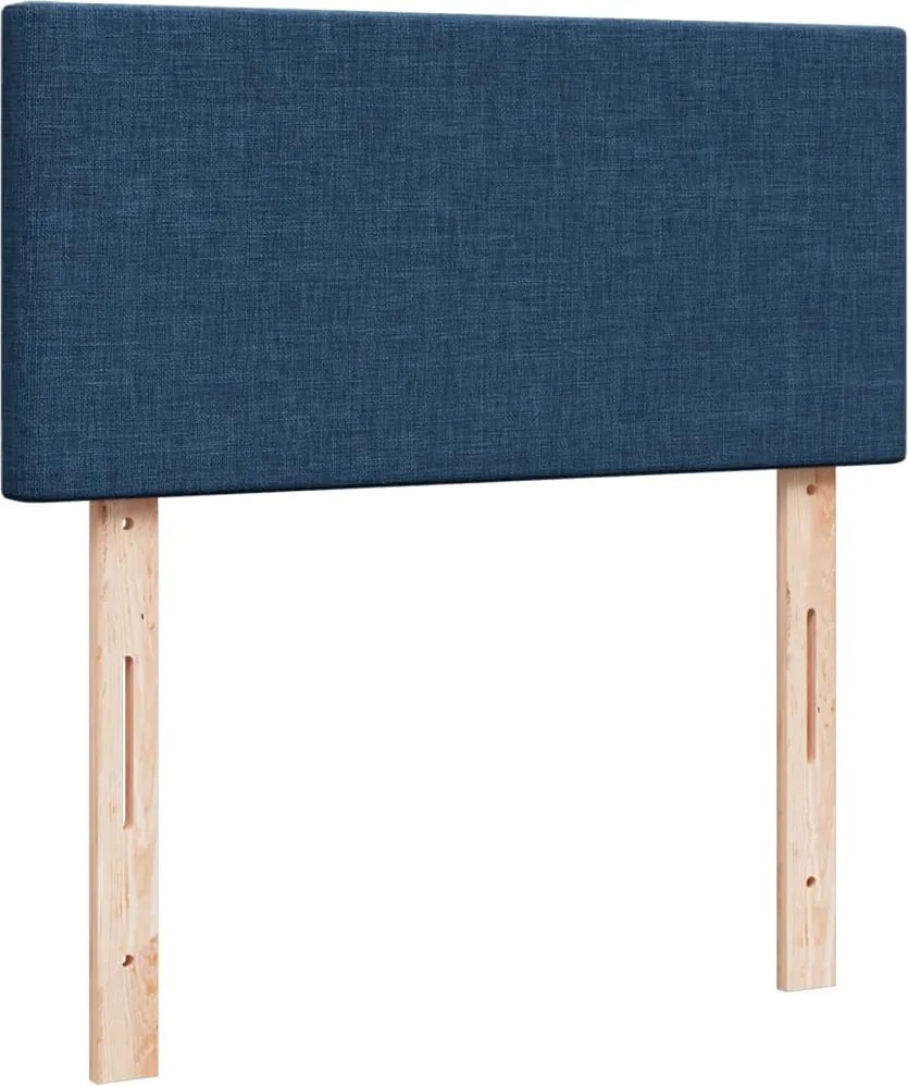 Box spring postel s matrací modrá 80x200 cm textil 3288014