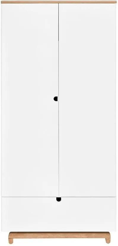 Bílá dvoudveřová šatní skříň BELLAMY Nomi