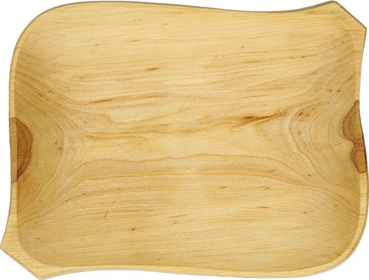 AMADEA Dřevěný servírovací podnos, masivní dřevo, 23 cm