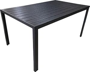 JU Hliníkový stůl s deskou z polywoodu