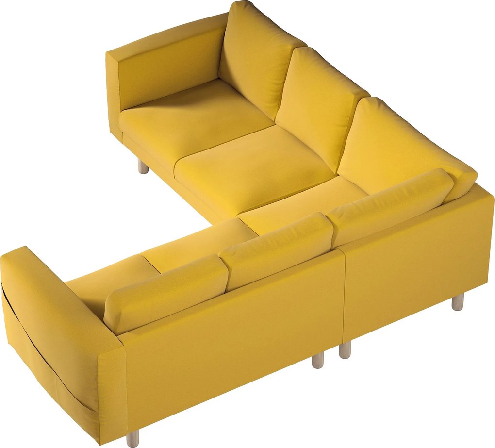 Potah na pohovku IKEA Norsborg rohová 4-místná barva žlutá látka sametová
