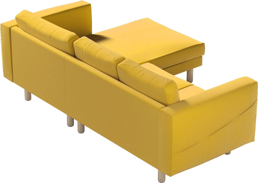 Potah na pohovku IKEA Norsborg 3-místná se šezlongem barva žlutá látka sametová