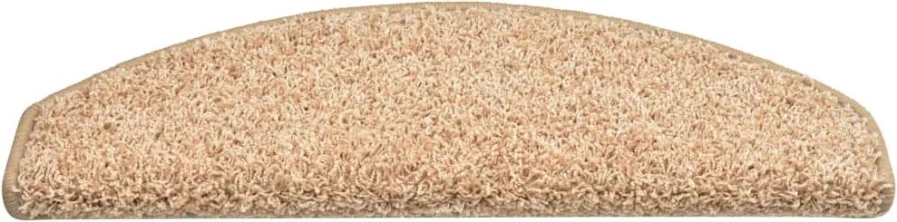 Schodové rohože 15 ks 65 x 21 x 4 cm zlaté, půlkulaté, velké 322379