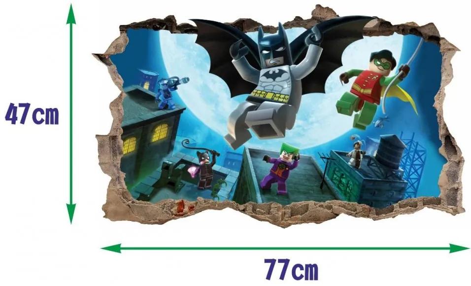 Dětská nálepka na zeď Lego Batman 47x77cm