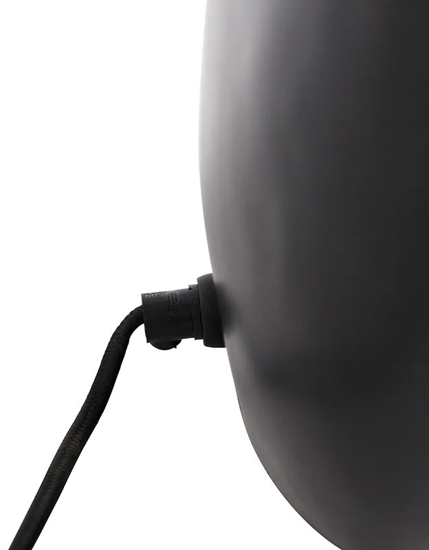 Designová stolní lampa černá se zlatým vnitřkem 36 cm - Cova