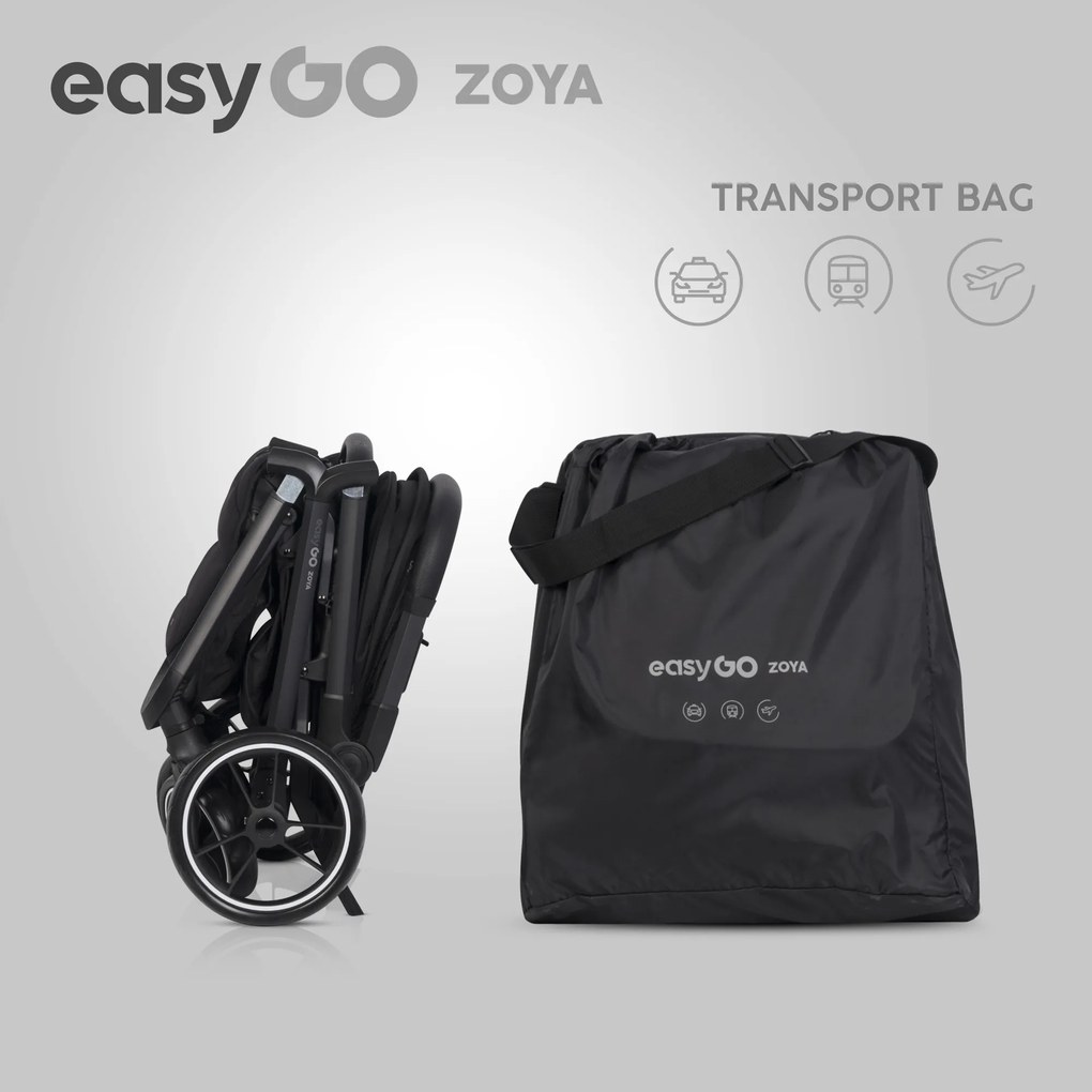 Hluboká vanička pro dětský kočárek EasyGo Zoya Ebony Black