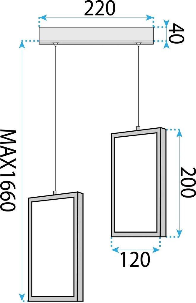 Toolight Toolight, LED závěsné osvětlení, 12W, 3000K, 3500lm, LHJ086-2CP, zlatá, OSW-50061