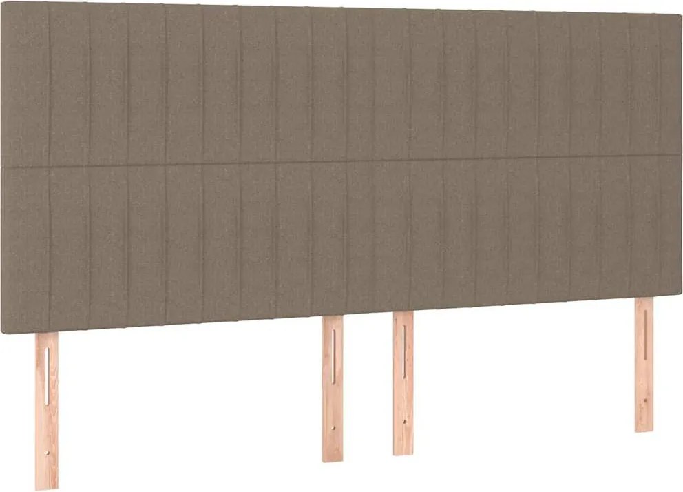 Box spring postel s matrací taupe 200x200 cm textil 3132181