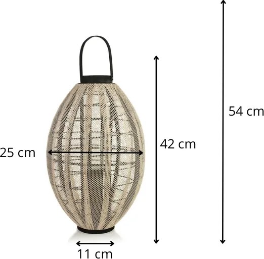 Lucerna LEVI 54 cm béžová/černá