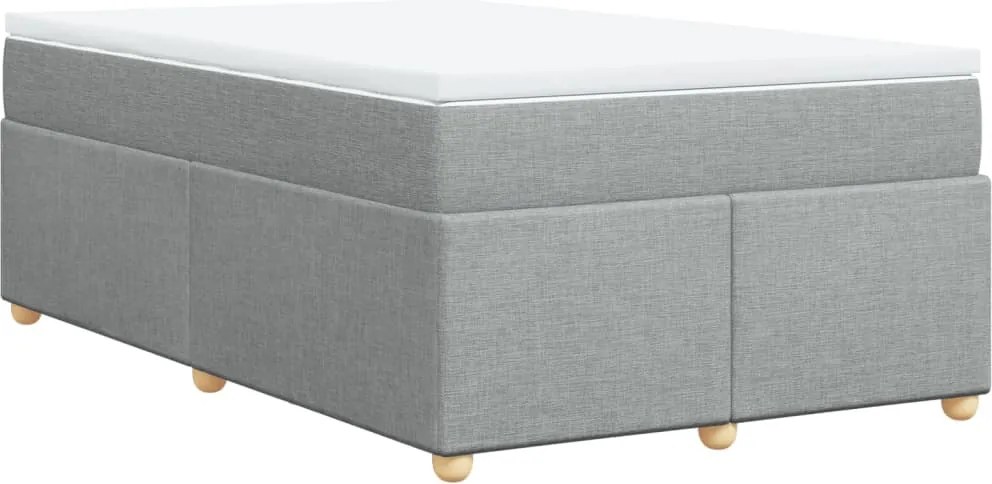 Box spring postel s matrací světle šedá 120x190 cm textil 3285359