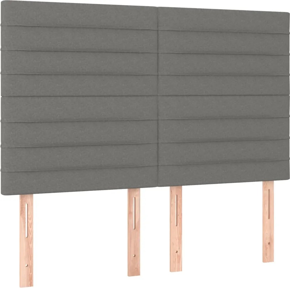 Box spring postel s matrací tmavě šedý 140 x 190 cm textil 3137230