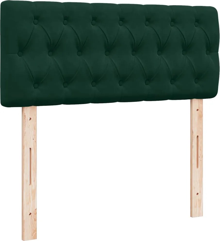 Box spring postel s matrací tmavě zelená 120 x 200 cm samet 3287719