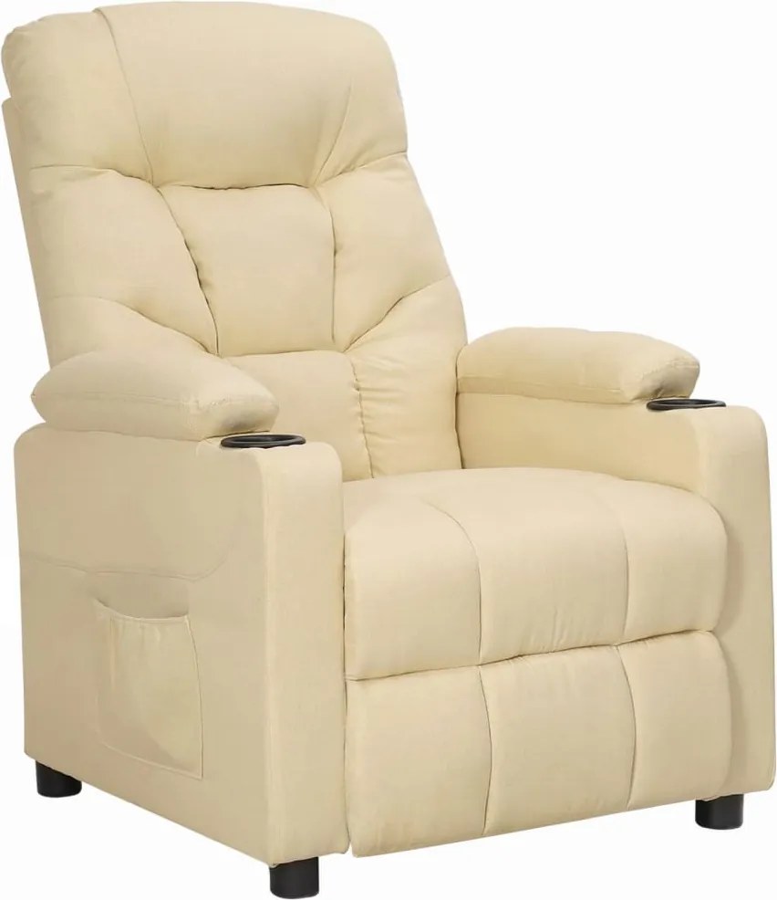 Polohovací křeslo krémové textil 339091