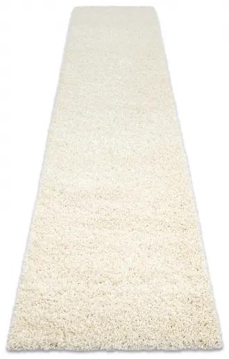 Koberec Běhoun jednobarevný SOFFI shaggy 5cm krémový Rozměr: 80x150 cm