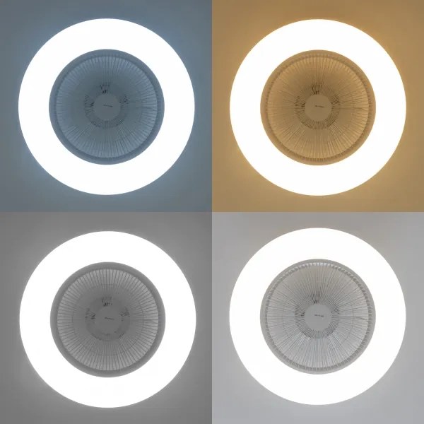 Brilagi - LED Stmívatelné svítidlo s ventilátorem AURA LED/38W/230V bílá + DO