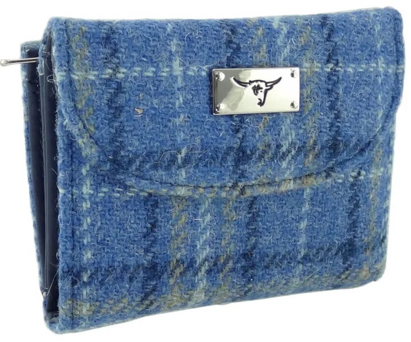 Peněženka Jura Harris Tweed Light Blue Check - Glen Appin