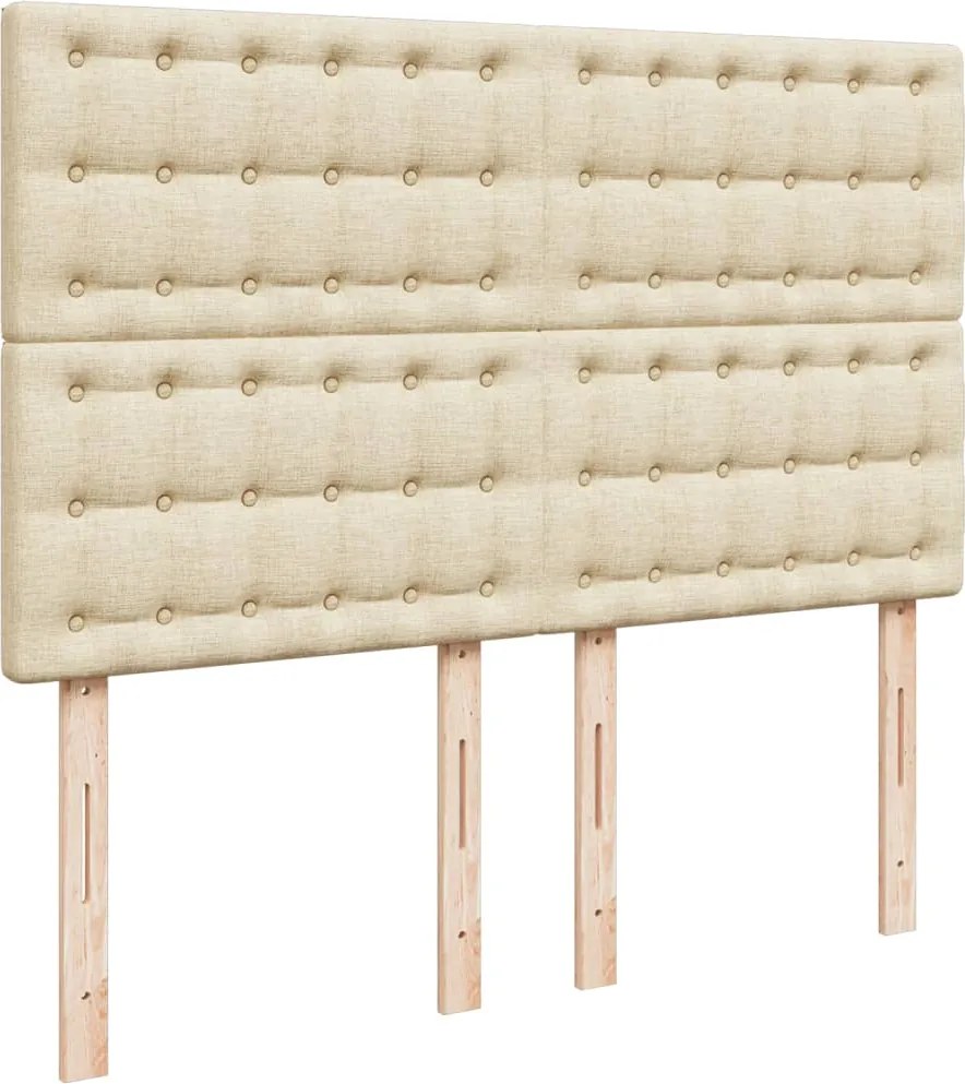 Box spring postel s matrací krémová 160x200 cm textil 3291350