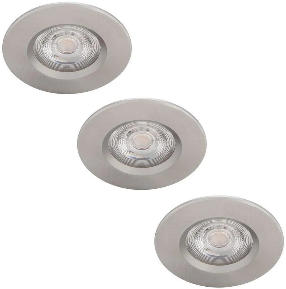 Philips dive sl261 led koupelnové zápustné bodové svítidlo 1x5w | 350lm | 2700k | ip65 - set 3 ks, stmívatelné, ochrana eyecomfort, nikl