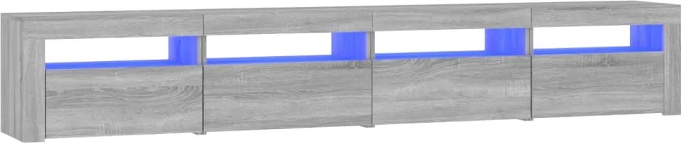 TV skříňka s LED osvětlením šedá sonoma 240x35x40 cm 3152768