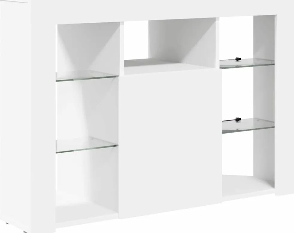 vidaXL Rohový LED TV stojan 100x40x68cm Bílá Kompozitní dřevo [889785]