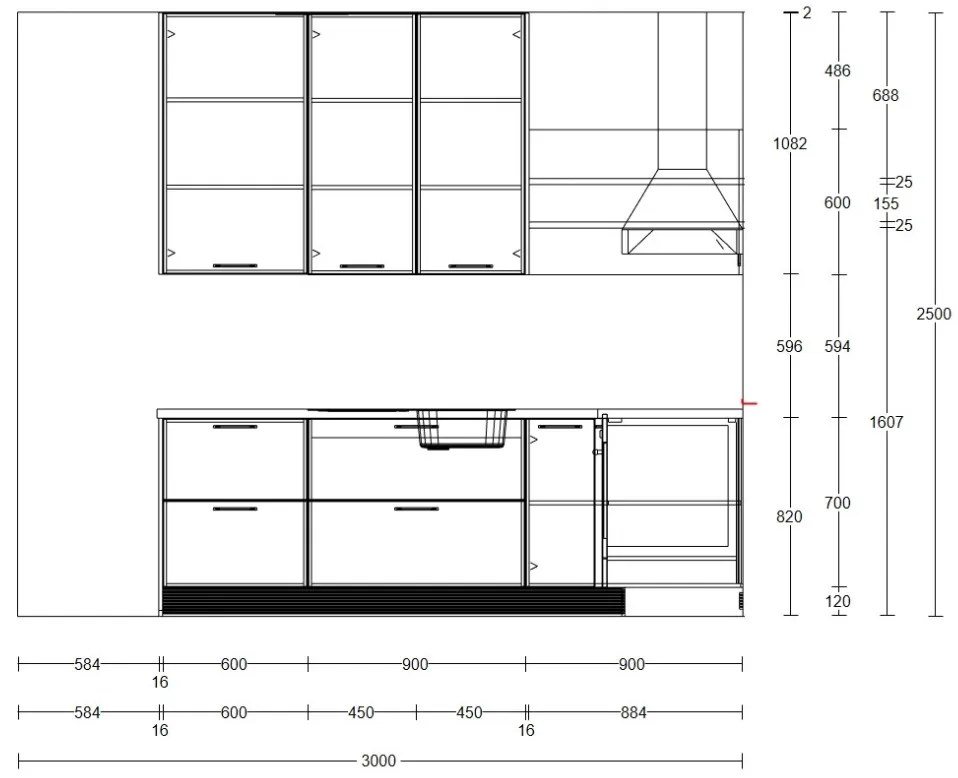 Sestava kuchyně České Budějovice-Lara/Maty-vystavený kus